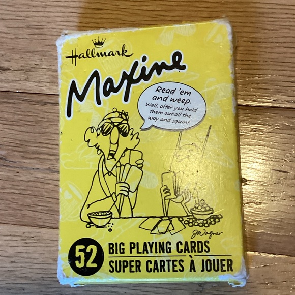 Hallmark | Games | Hallmark Maxine Big Playing Cards Bold Yellow ...
